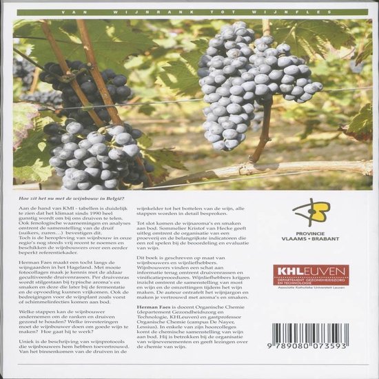 Wijnbouwgids : van wijnbouw tot wijn, Herman Faes | 9789080073593 ...