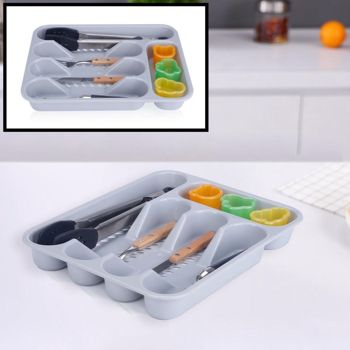 Decopatent® Besteklade - Met 5 Vakken - Bestekbak - Kunstof ...