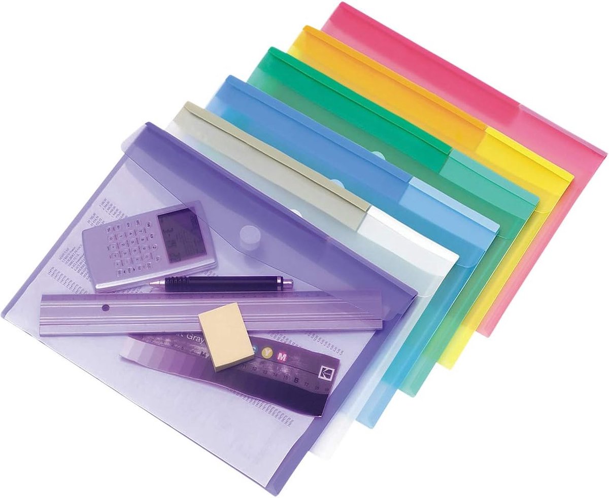 A4 plastic portemonnee - document enveloppen/mappen met krassluiting ...