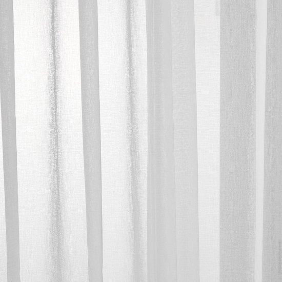 Vitrage, linnenstructuur, met ogen, doorzichtig, effen, voor ramen van ...