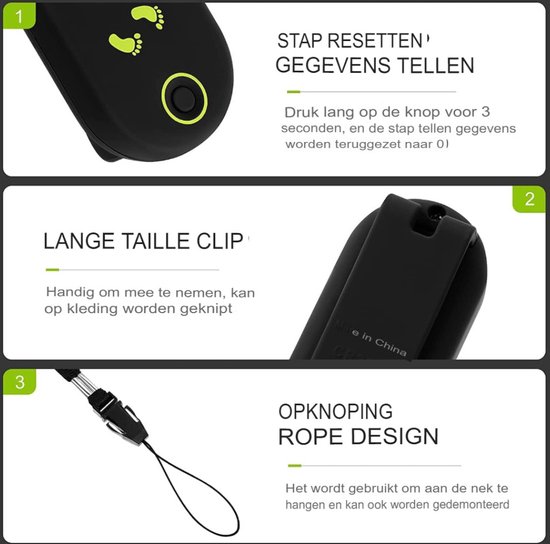 Velox Stappenteller Broekzak - Eenvoudige Stappenteller | bol