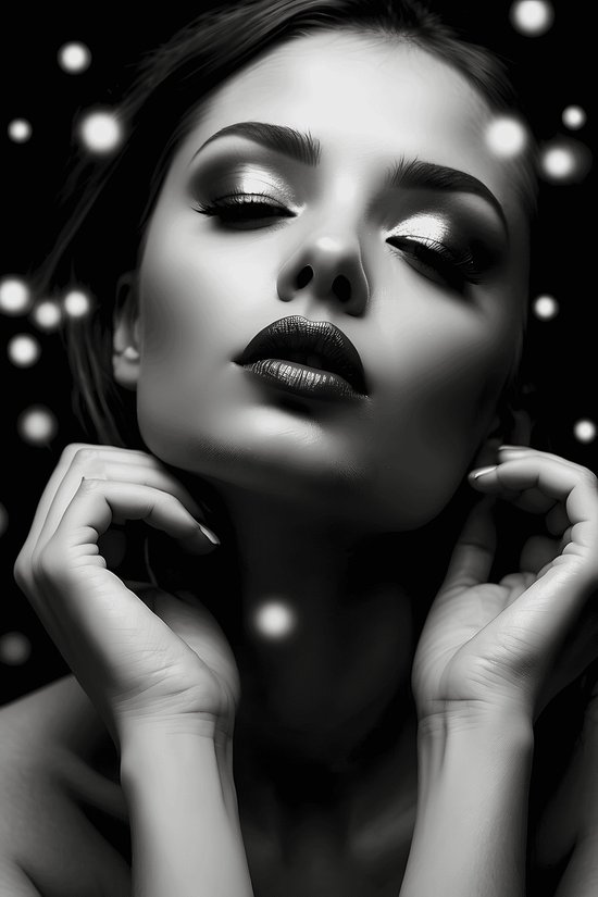 Vrouw Poster - Zwart Wit - Abstracte - Glans - posters - formaat ...