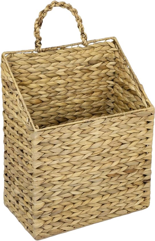 Hangmand Gevlochten Waterhyacint Krantenmand om op te hangen | 30 x 17 ...