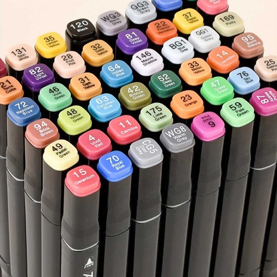 Artist Stiften set 60 stuks - Kleurstiften - Professionele alcohol ...