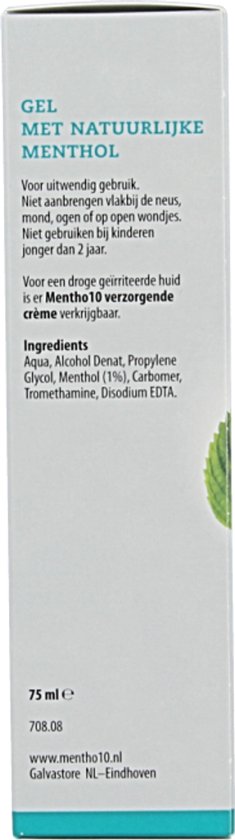 Mentho-10 Mentholgel - Verkoelende gel tegen jeuk - 75 ml | bol