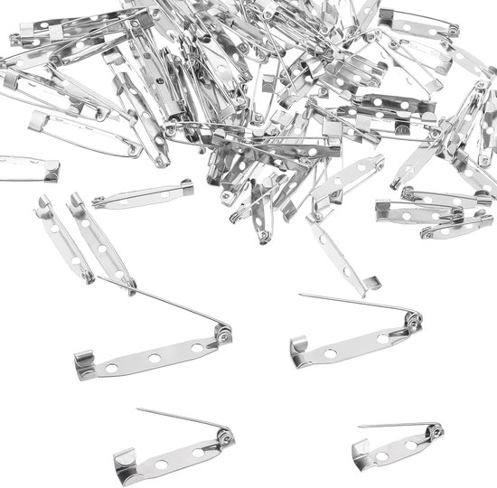 Pack of 120 Brooch Needles voor Crafts - Pin met Safety Lock - Badge en ...