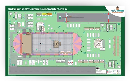 Ontruimingsplattegrond Evenemententerrein zonder pictogrammen - Norm ...