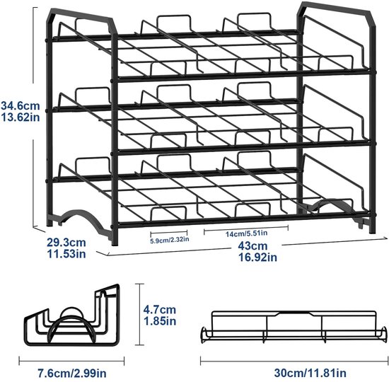 Ruimtebesparend Stapelrek voor Blikjes met Grote Capaciteit en ...
