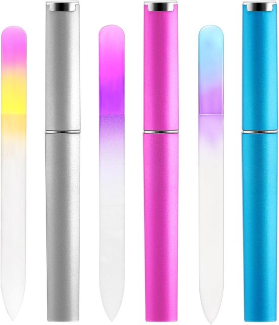 Glass Nail Files - Set of 3 with Pouch | Crystal Nail File for Natural ...