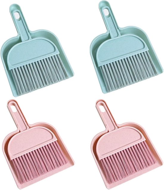 Mini-bezems veegschep en bezemset handbezem met schep draagbaar ...