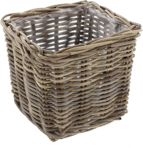 Gevlochten mand voor planten - Rotan mand voor planten - Grote rotan ...
