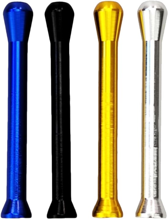 Pull tubes - snuff straw 68 mm - mini snuff pipe - metaal - 4 kleuren ...