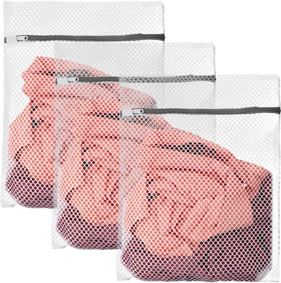 3 Pieces Mesh Washing Bags for Delicates - Durable Honeycomb Lingerie ...
