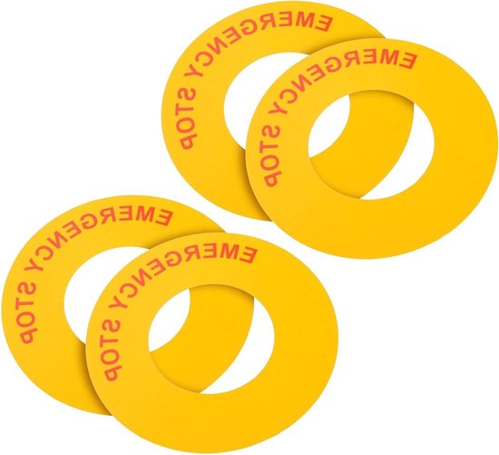 Allecto Plus - Emergency Stop Label Machines (4 stuks) - Noodstop Teken ...