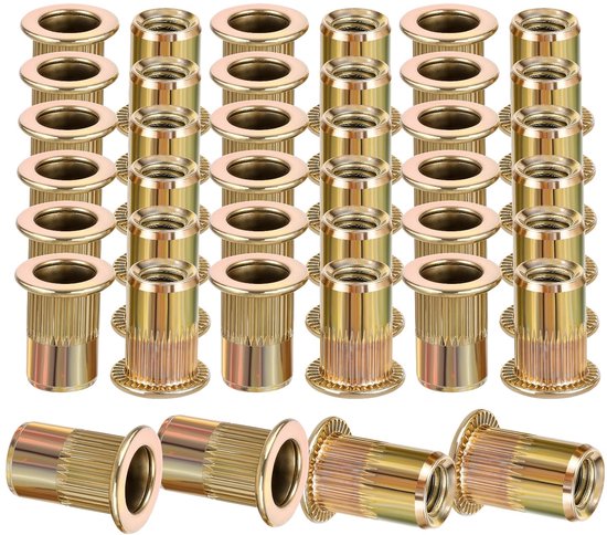 40 Stukken Rivet Nuts - Carbon Staal M6 - Metrische Schroefdraad Moeren ...