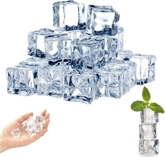 25pcs Plastic Ice Cubes - Kunstmatige IJsblokjes - Herbruikbare ...