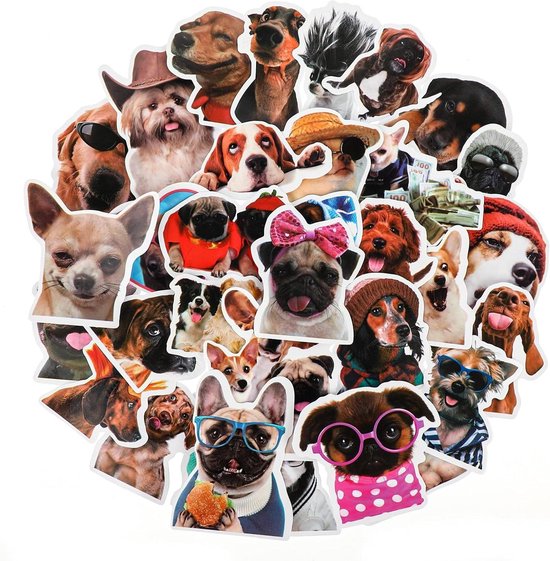 Allecto Plus - 100 stuks Grappige Hondenstickers Schattige Dierenstickers voor... | bol