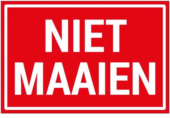 Niet maaien sticker - 45 x 30 cm | bol