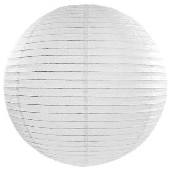 Luxe bol feest lampion - 2x - wit - dia 50 cm - papier - Feestartikelen ...