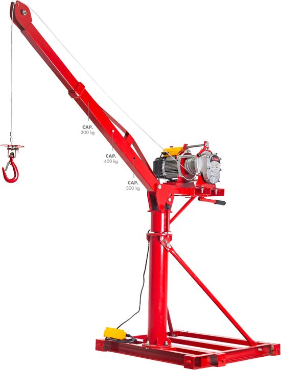 Bouwkraan 500kg 25m elektrisch 230V MW Tools BK500 | bol