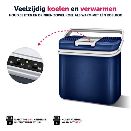 Koelbox 24L - Koelbox - Elektrisch - Auto 12V - 230 Volt - Frigobox - Klein | bol