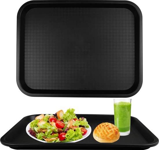 Dienblad zwart, 2 stuks dienblad, kunststof dienblad, dienblad, grote ...