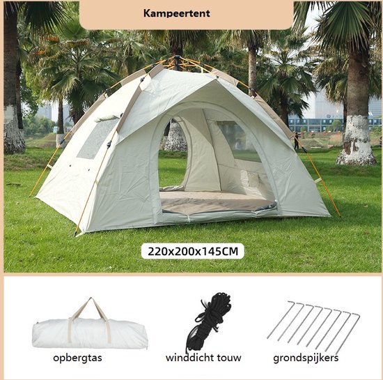 Meedeer XXL Kampeertent-koepeltenten-Automatische koepeltent voor 2-4 ...