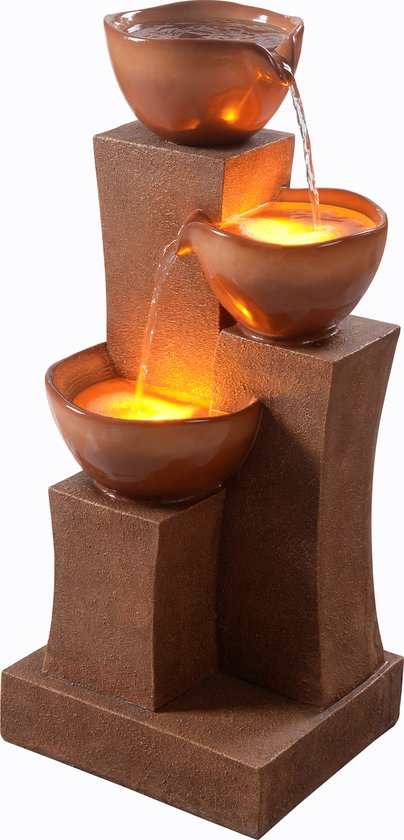 Teamson Home Tuin Water Fontein Met Lichten - Waterornament - 4-Laags ...