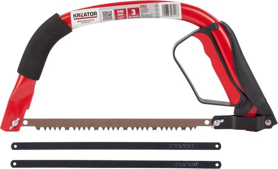 Kreator - Hand tools - KRT807001 - Boogzaag - 300mm, 3 zaagbladen | bol