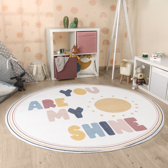 Paco Home Tapijt Rond Voor Kinderen Vloerkleed Kinderkamer Regenboog ...