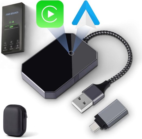 Finn Brands 2-in-1 Carplay Dongle iOS & Android | Carplay Draadloos | Voor Android &... | bol