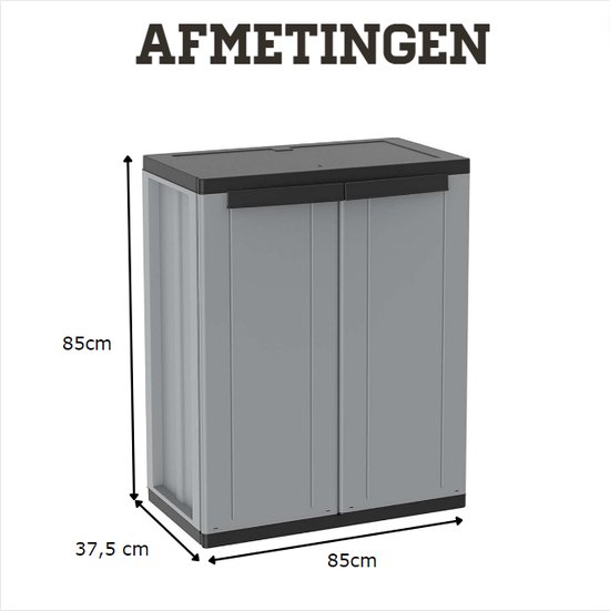Buitenkast Tuinopbergkast Kunststof - Buitenkast Met Hoogwaardige Resin ...