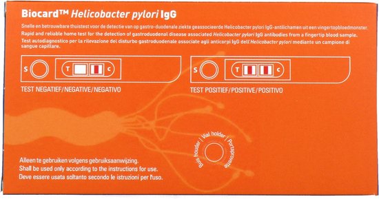 Biocard Helicobacter Pylori IgG Zelftest 1ST | bol
