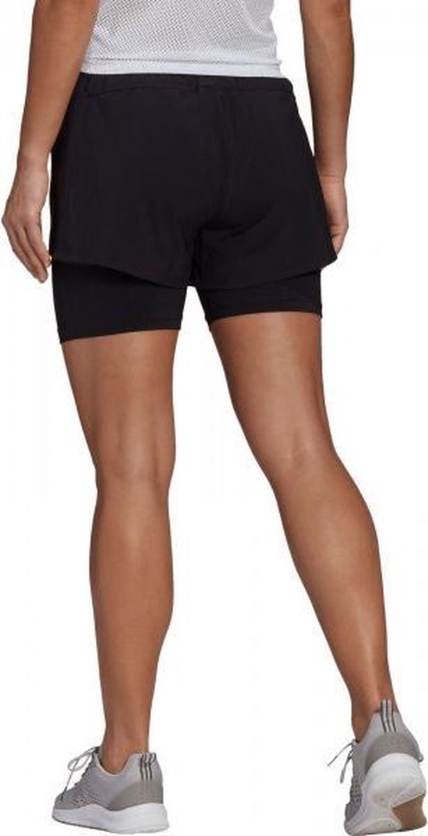 adidas 2-in-1 Short Dames - Sportbroeken - zwart - Vrouwen | bol.com