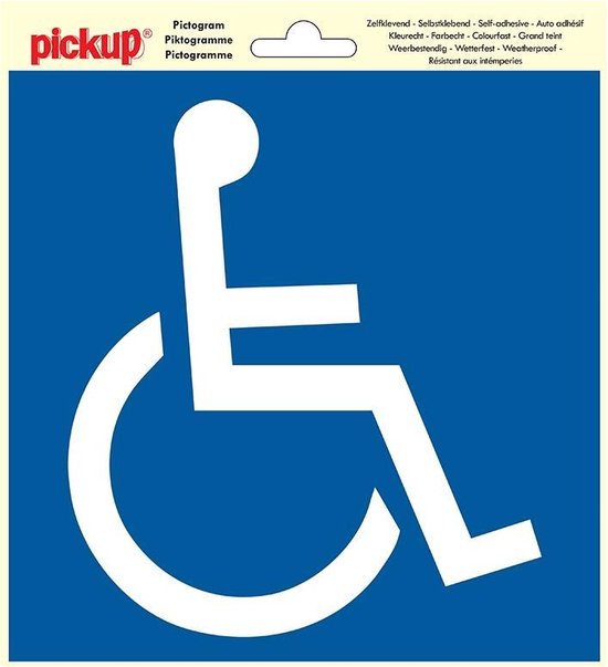 Pickup Pictogram 20x20 cm - Toegankelijk voor rolstoel | bol