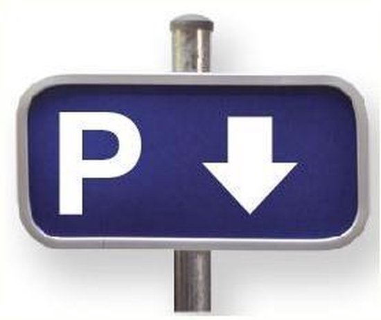 Parkeerbord 'Pijl naar beneden' 400 x 200 mm | bol.com