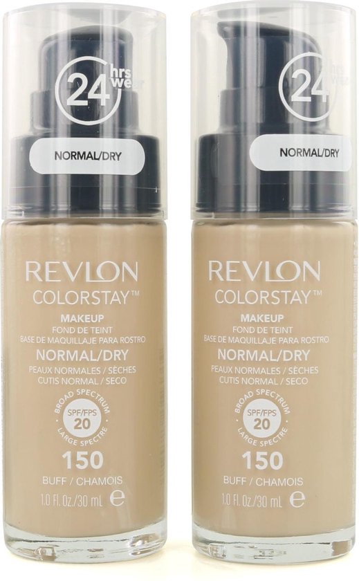 Revlon Colorstay Foundation - 150 Buff Normal/Dry Skin (2 stuks) | bol