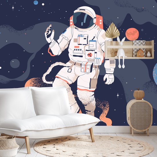 Fotobehang Astronaut In De Ruimte En Planeten | bol.com