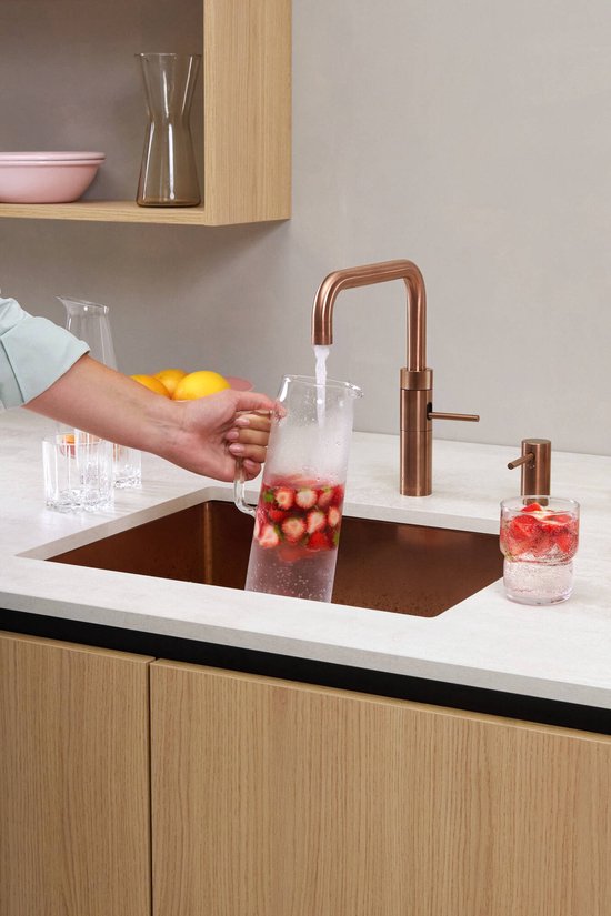 Quooker Fusion Square met COMBI boiler en CUBE reservoir 5-in-1-kraan ...