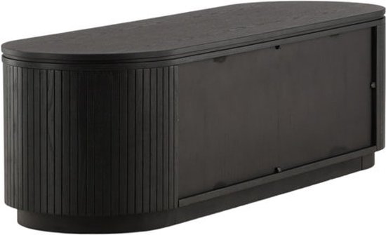 Nest living Devin TV meubel Zwart - Hout - Met Schuifdeur - Modern - TV ...