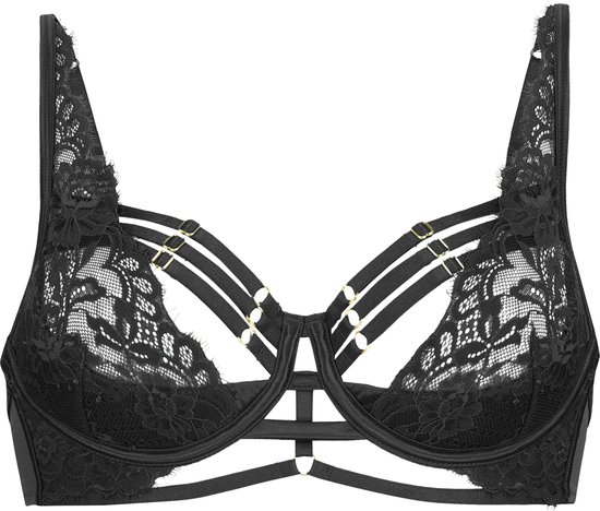 Hunkemöller Half-voorgevormde cup longline beugel bh Iggy Zwart B75 | bol