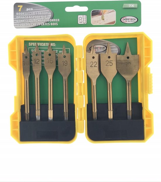 Boorset - Speedboor - Hout boor - Houtboor - 7-delig | bol