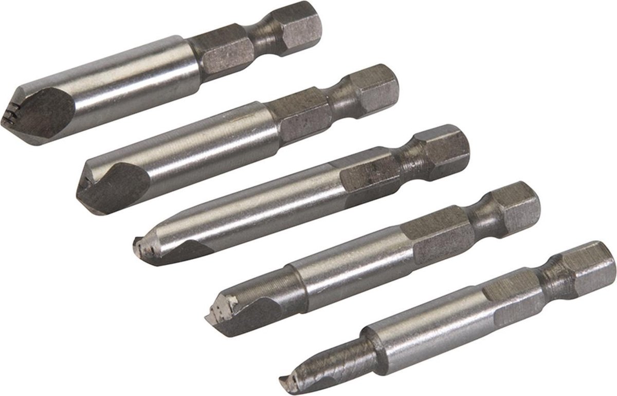 Silverline 5 delige beschadigde schroef verwijder set 50 mm | bol