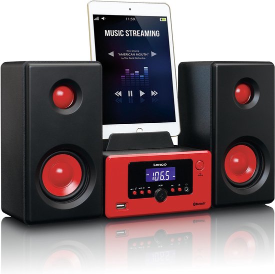 Lenco MC-020 - Stereo set met radio, Bluetooth®, USB en AUX-ingang ...