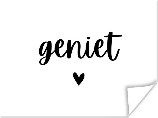 Poster Geniet - Quotes - Spreuken - 120x90 cm - Vaderdag cadeau ...