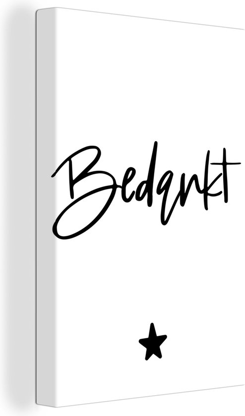 Canvas Schilderij Spreuken - Bedankt - Quotes - 40x60 cm ...