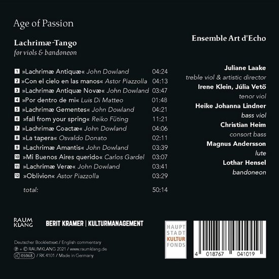 Ensemble Art Decho Juliane Laake Lo - Age Of Passion (CD), Ensemble Art ...