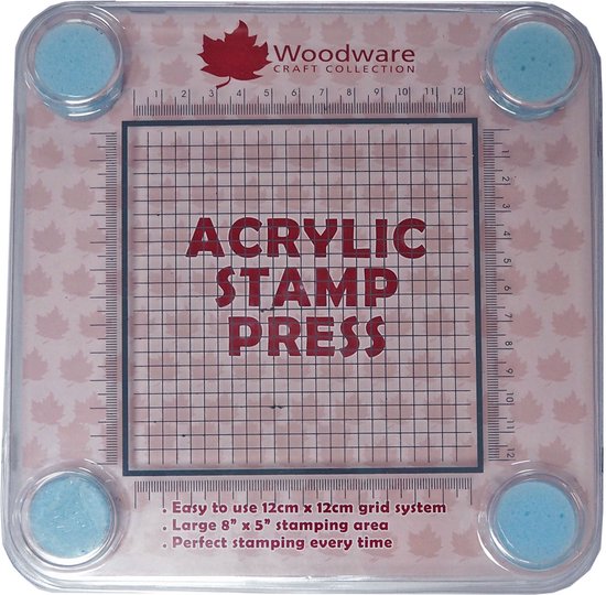 Woodware Acryl Stempel - Acrylic Stamp Press - 12cm x 12cm - Grid | bol.com