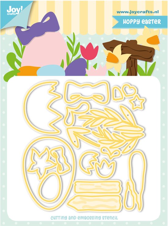 Joy!Crafts Stencil - Snij- embosstencil - Jocelijne Hoppy eaSter | bol