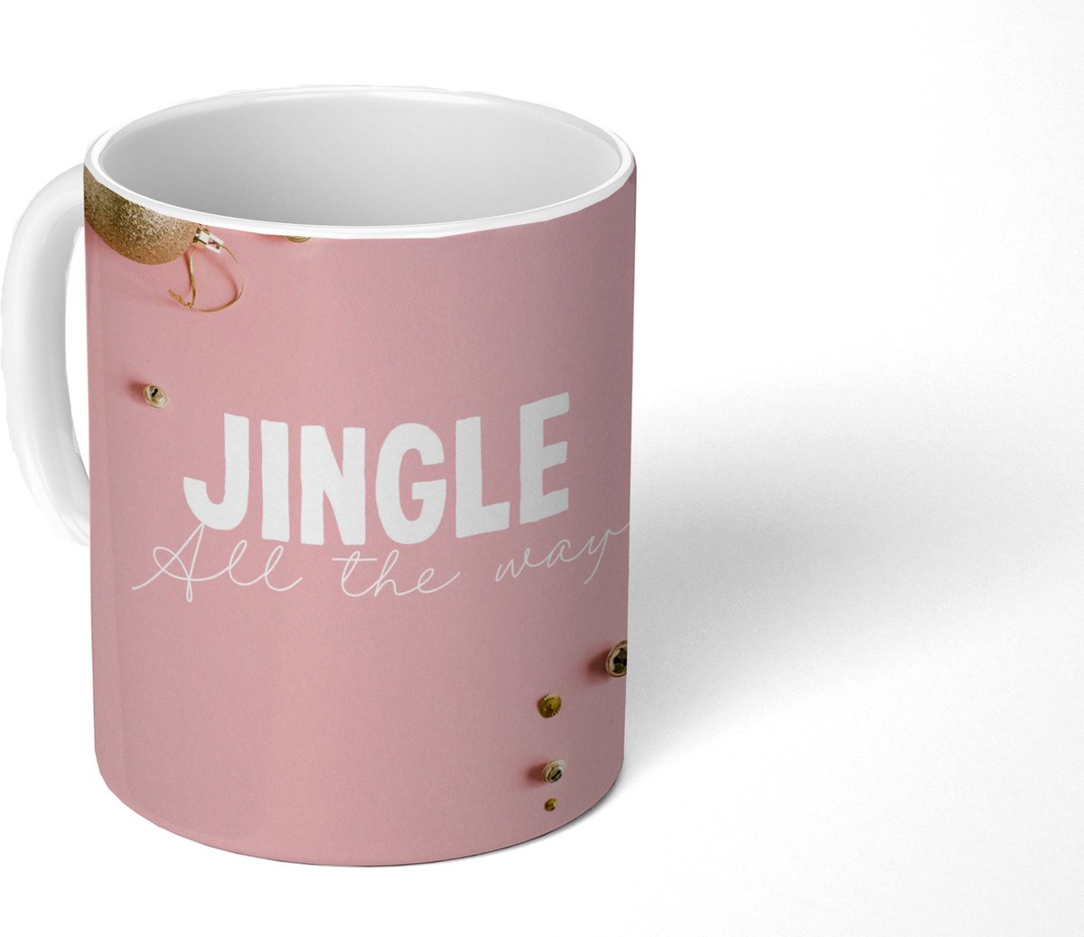 Mok - Koffiemok - Winter - Goud - Roze - Mokken - 350 ML - Beker ...